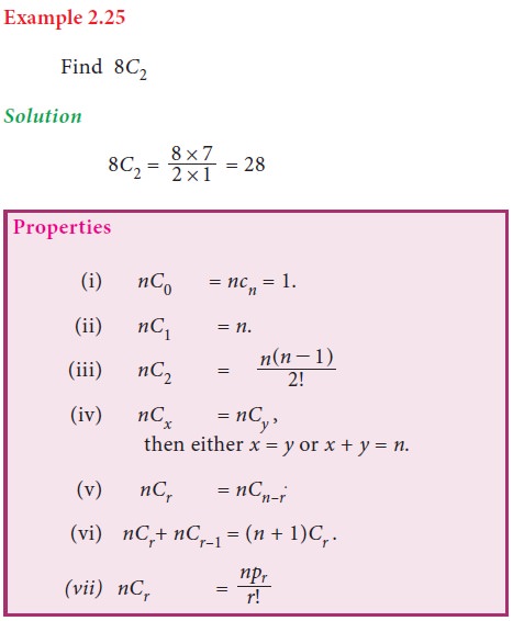 Combinations Definition Formula Solved Example Problems Exercise 