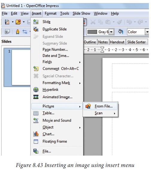 Inserting Images Presentation OpenOffice Impress