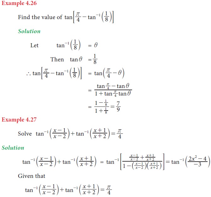 Inverse Trigonometric Functions Definition Formula Solved Example 