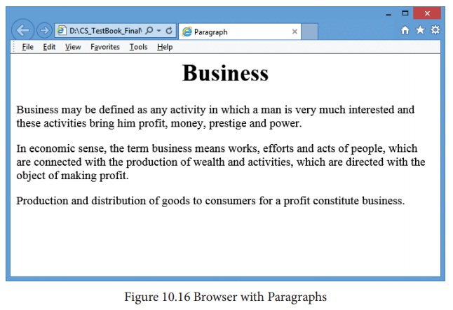 HTML Line Breaks And Paragraphs