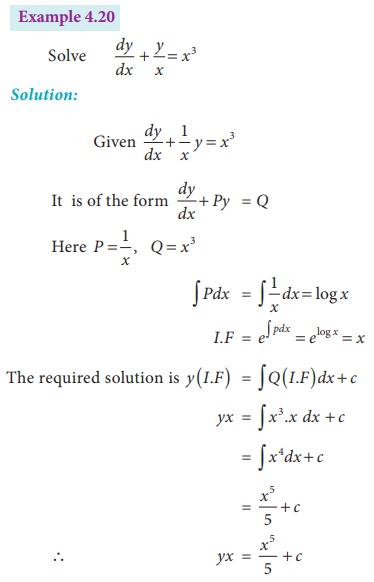 Linear Differential Equations Of First Order Example Solved Problems 