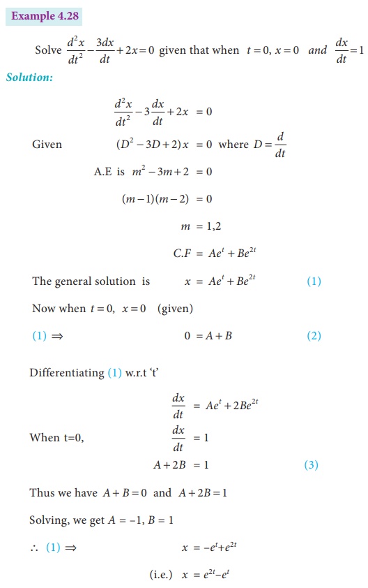Second Order First Degree Differential Equations With Constant