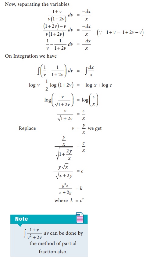 Homogeneous Differential Equations Solved Example Problems With 