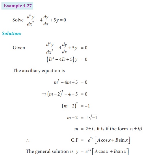 Second Order First Degree Differential Equations With Constant 