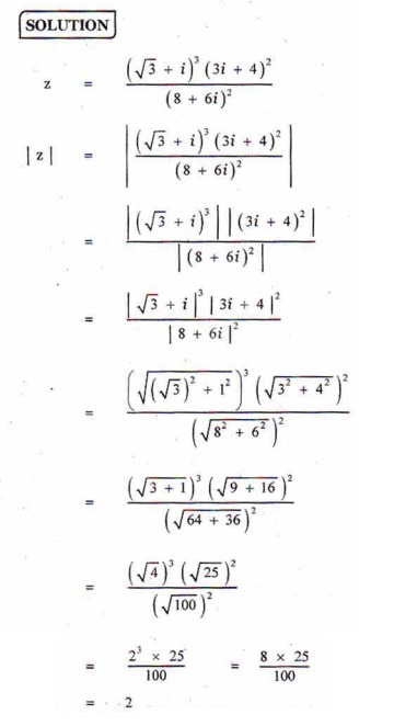 Choose The Correct Answers Complex Numbers