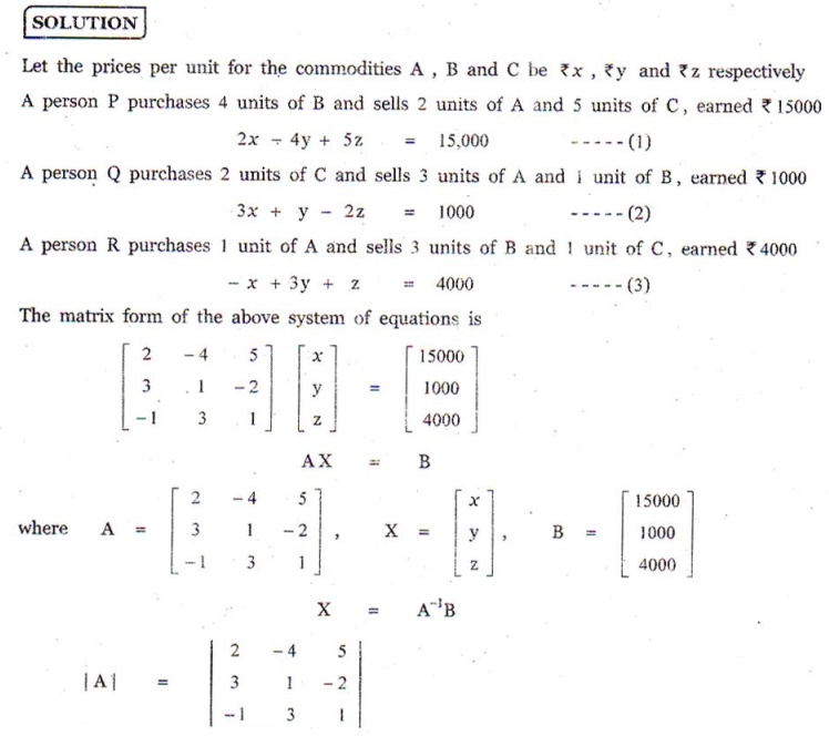Exercise 1 3 Matrices Linear Equations By Matrix Inversion Method
